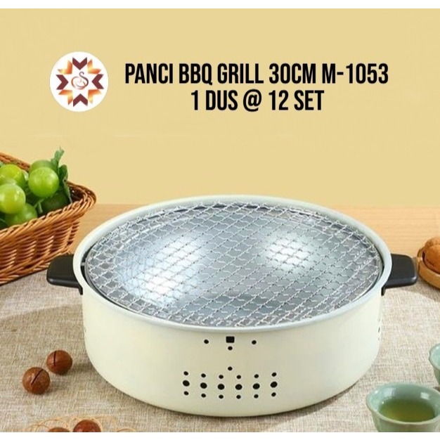 Jual Alat Panggang BBQ Grill Bulat / BBQ Grill Arang Outdoor 30CM ...