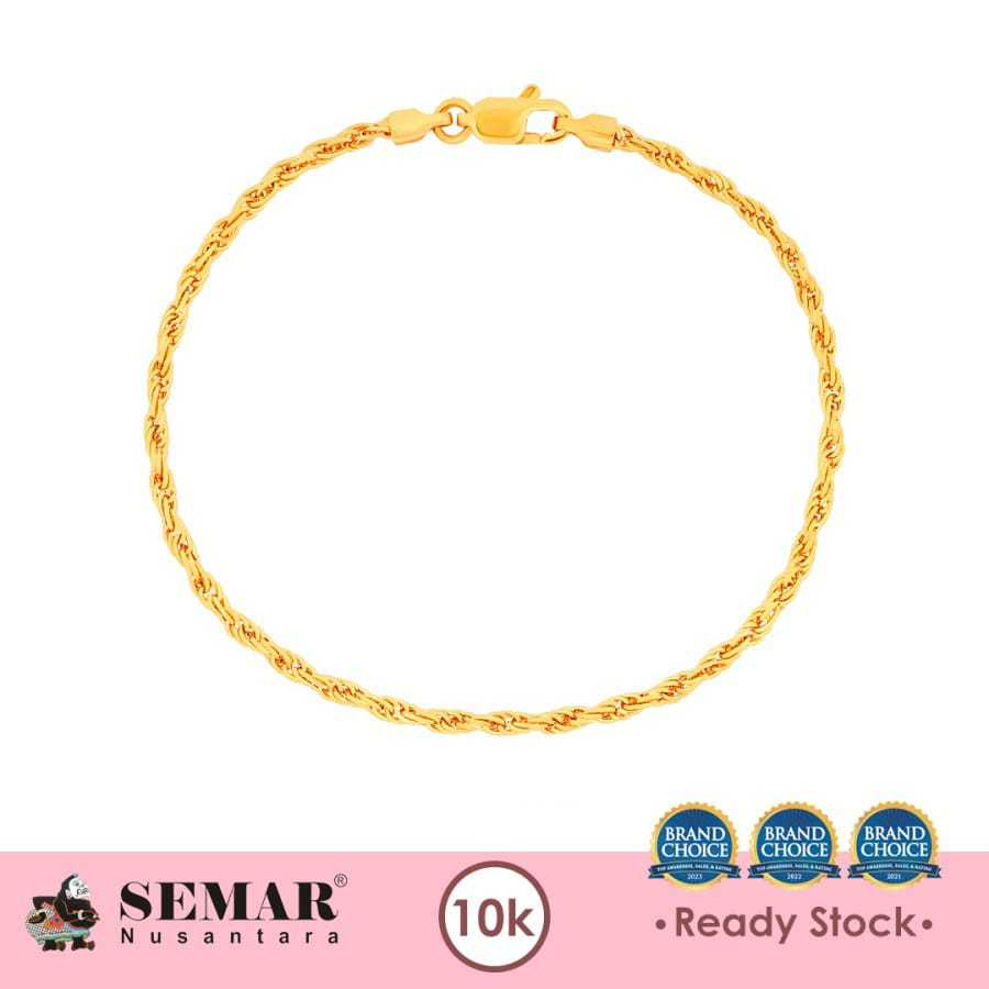 Jual Gelang Emas Classic Korea Twist Super Ringan Gold 10K Semar ...