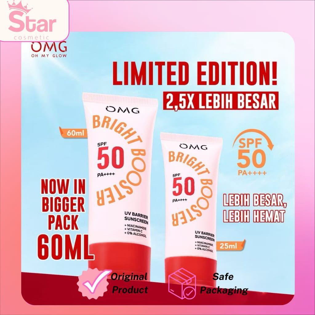 Jual Omg oh my glow sun care | uv barrier sunscreen SPF 50 PA++++ 25 ml ...