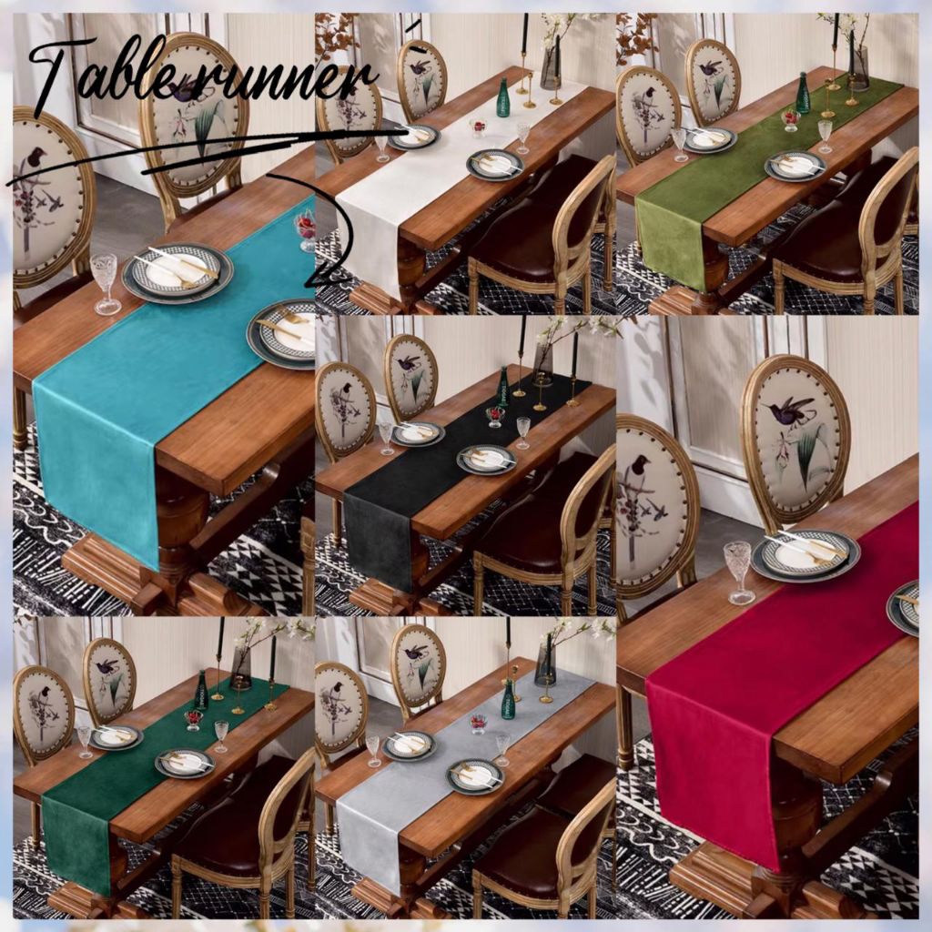 Jual table runner/tapalak meja bahan suede premium (ukuran dan warna ...
