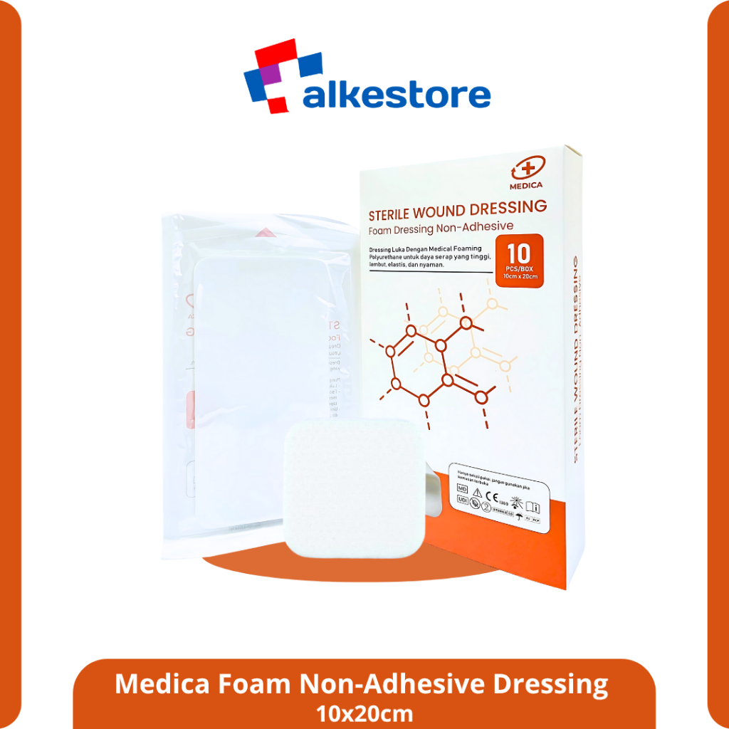 Jual MEDICA - Foam Dressing Non Adhesive/Perban Luka 10cmx20cm (Harga ...