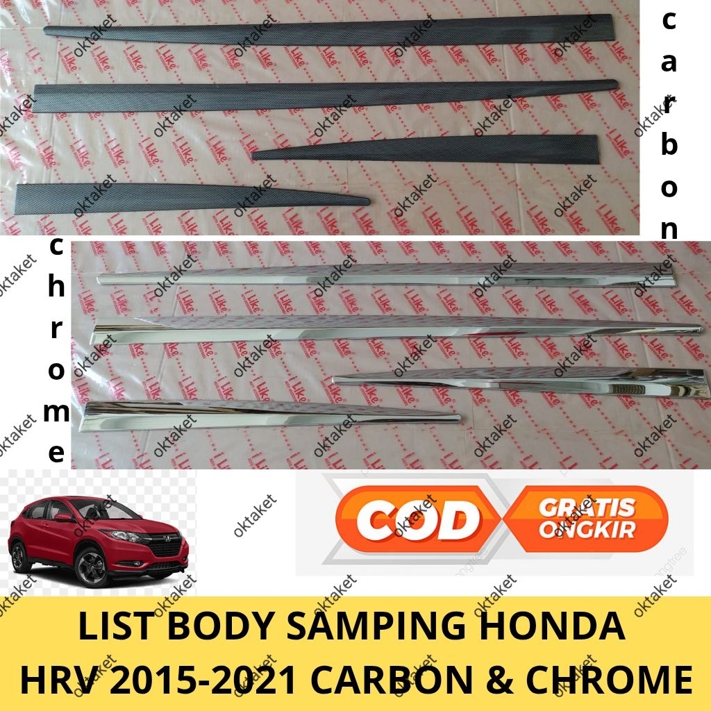 Jual List Body Samping Side Molding Honda HRV 2015 2017 2019 2020 2021 ...