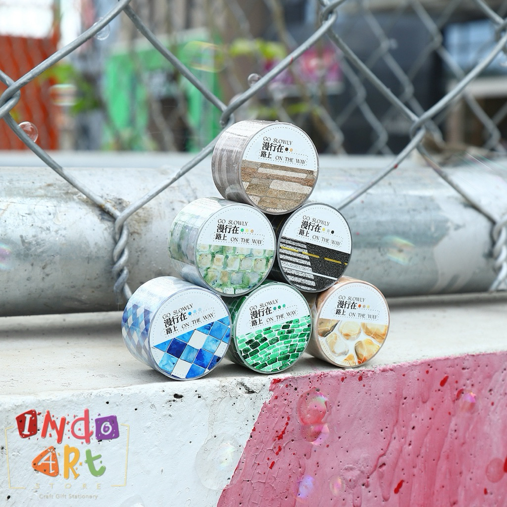 Jual (IAS) Washi Tape Masking Isolasi Solatip Road Street Tangga ...