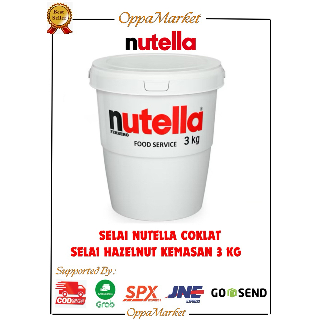 Jual SELAI NUTELLA COKLAT FERRERO SELAI HAZELNUT 3 KG | Shopee Indonesia