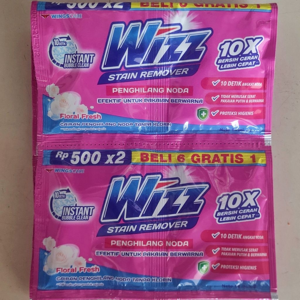 Jual wizz stain remover renceng isi 14 sachet. (sejenis vanish ...