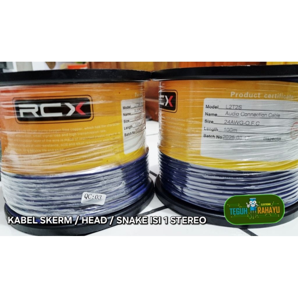 Jual KABEL SKERM / HEAD / SNAKE ISI 1 STEREO RCX L2T2S (1ROLL/100M ...