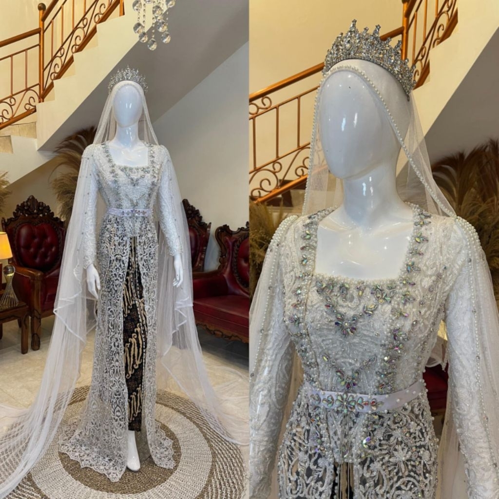 Jual Kebaya pengantin akad Santili premium | kebaya pengantin akad full ...