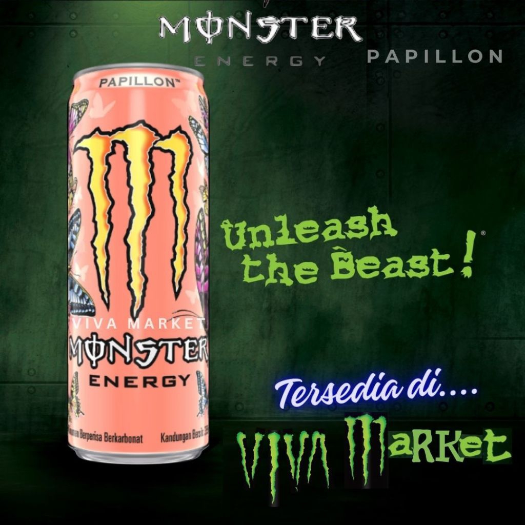 Jual Monster Energy Drink Punch 355ml, Papillon | Shopee Indonesia