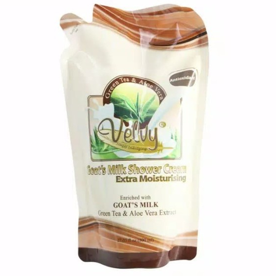 Jual Velvy Gm Shower Crm Green Tea Aloe Vera Reff 800Ml | Shopee Indonesia