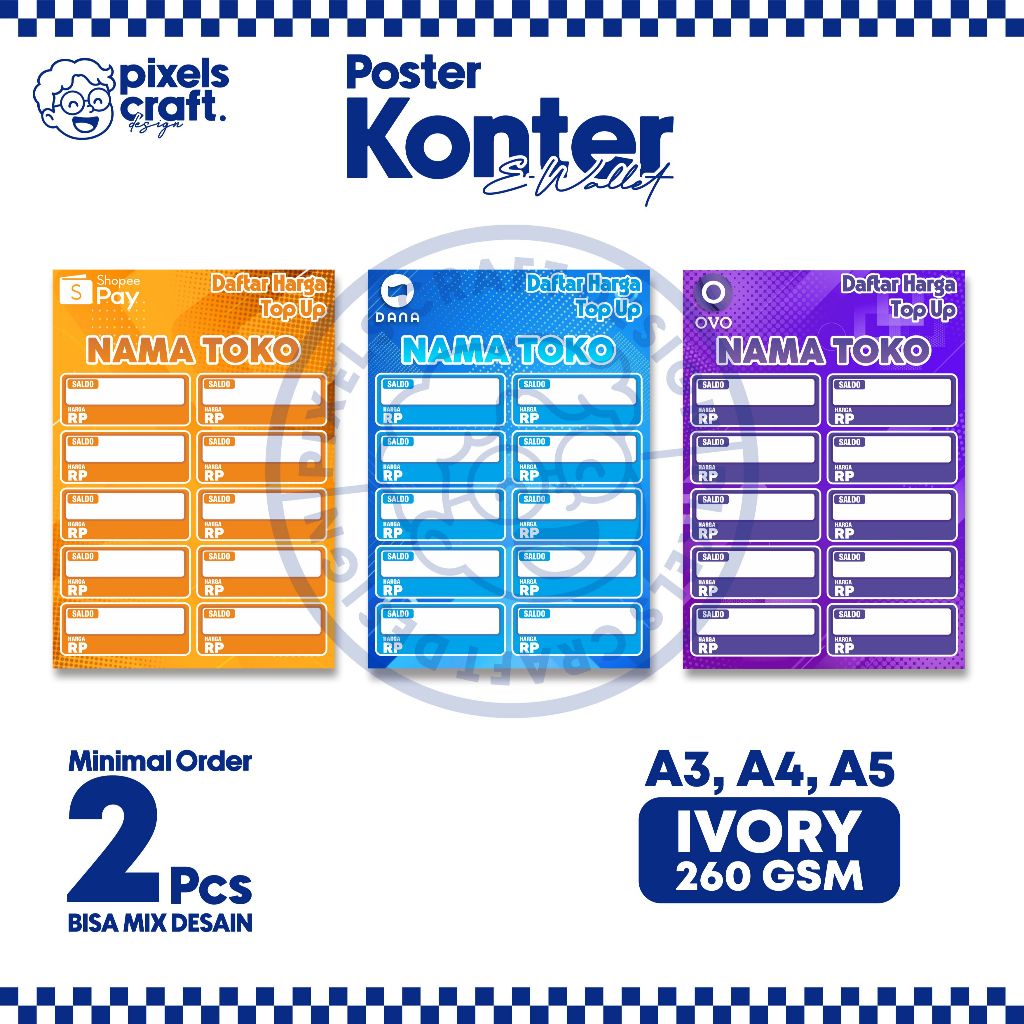 Jual Poster Konter Custom/Poster Daftar Harga Konter/Poster Konter ...