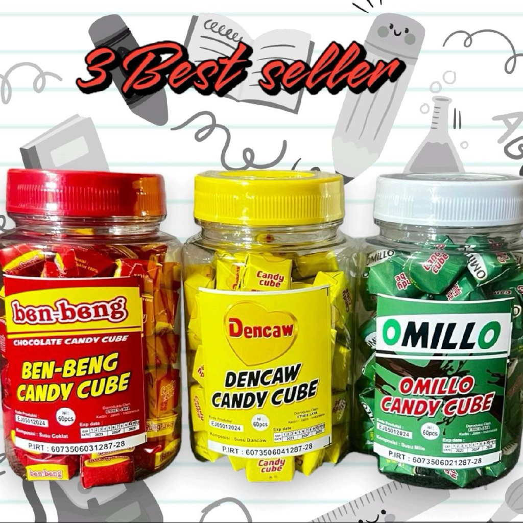 Jual PAKET 3 PERMEN CUBE OMDENBENG ISI 60pcs/botol | Shopee Indonesia