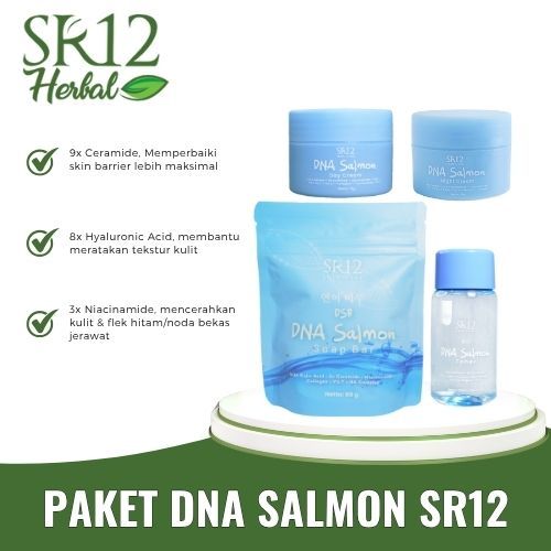 Jual PAKET DNA SALMON SR12, CREAM PEMUTIH PENGHILANG FLEK HITAM, BEKAS JERAWAT, CREAM DNA SALMON ...