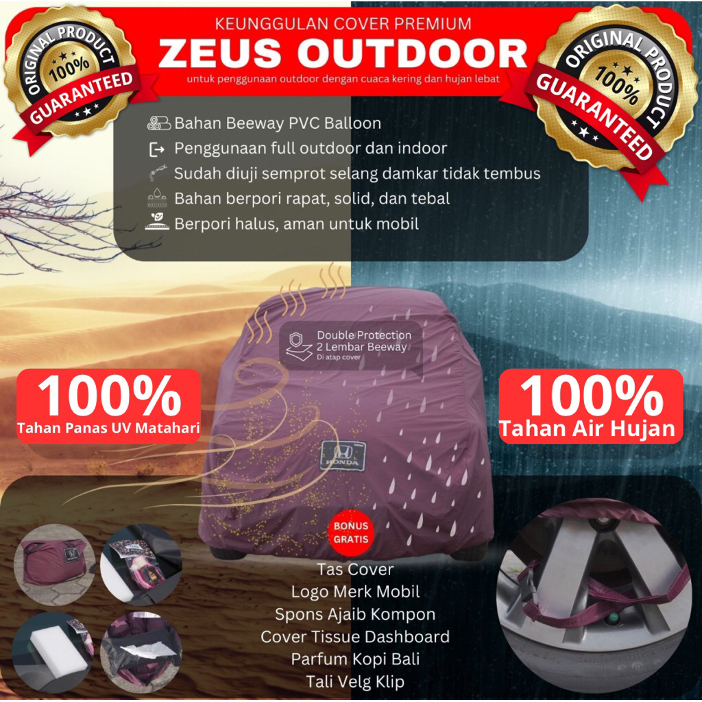 Jual D’COVERIN - Zeus Outdoor Cover Mobil Outdoor 2 Lembar Bahan Atap ...