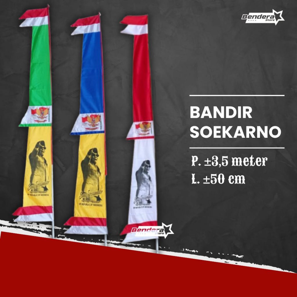 Jual bendera bandir soekarno | umbul umbul soekarno | Shopee Indonesia
