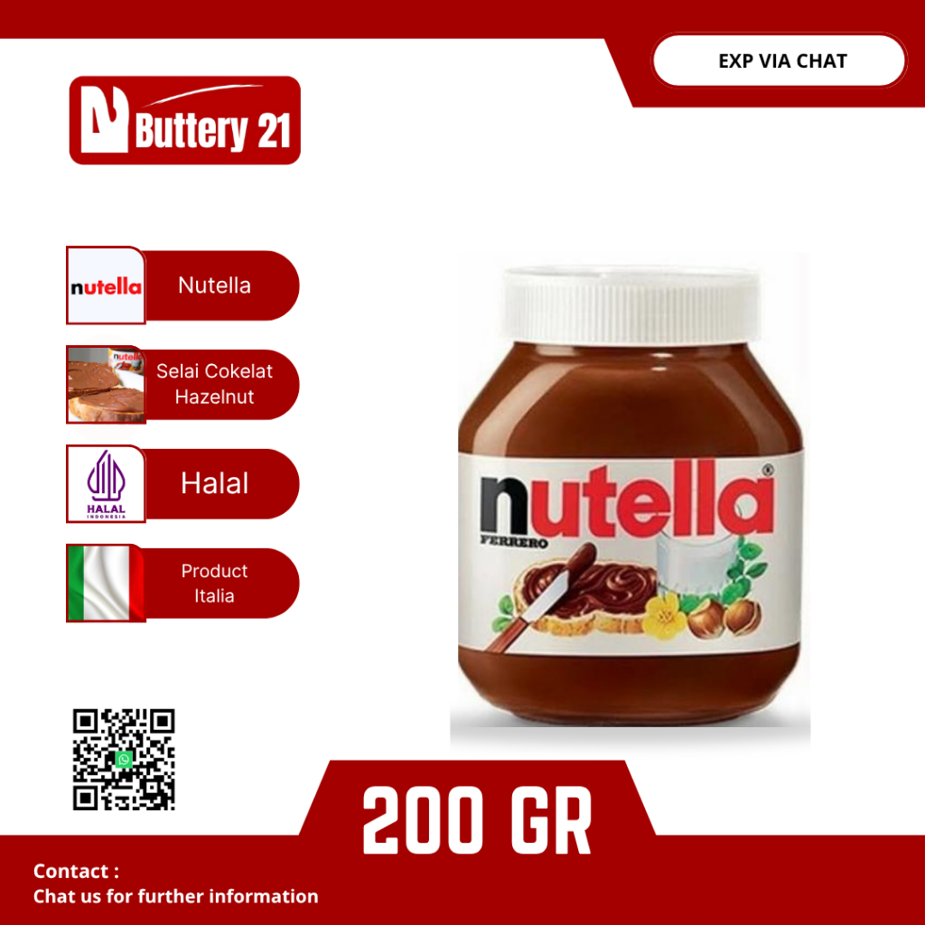 Jual NUTELLA 200 GR/NUTTELLA 200 GR/NUTELLA HANZELNUT SPREAD WITH COCOA ...