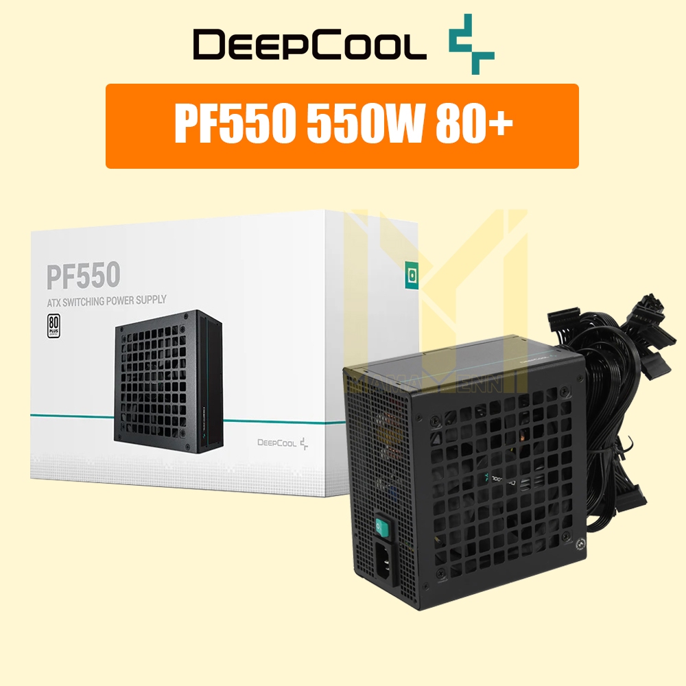 Jual Power Supply Deepcool PF550 550W 80+ FLAT CABLE / PSU DEEPCOOL 550 ...