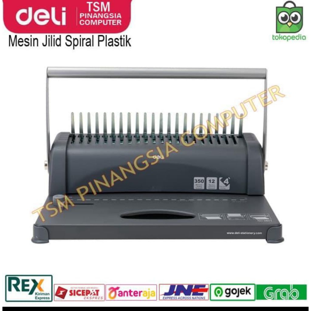 Jual DELI E3871 Mesin Binding - Mesin Jilid Spiral Plastik DELI 3871 ...