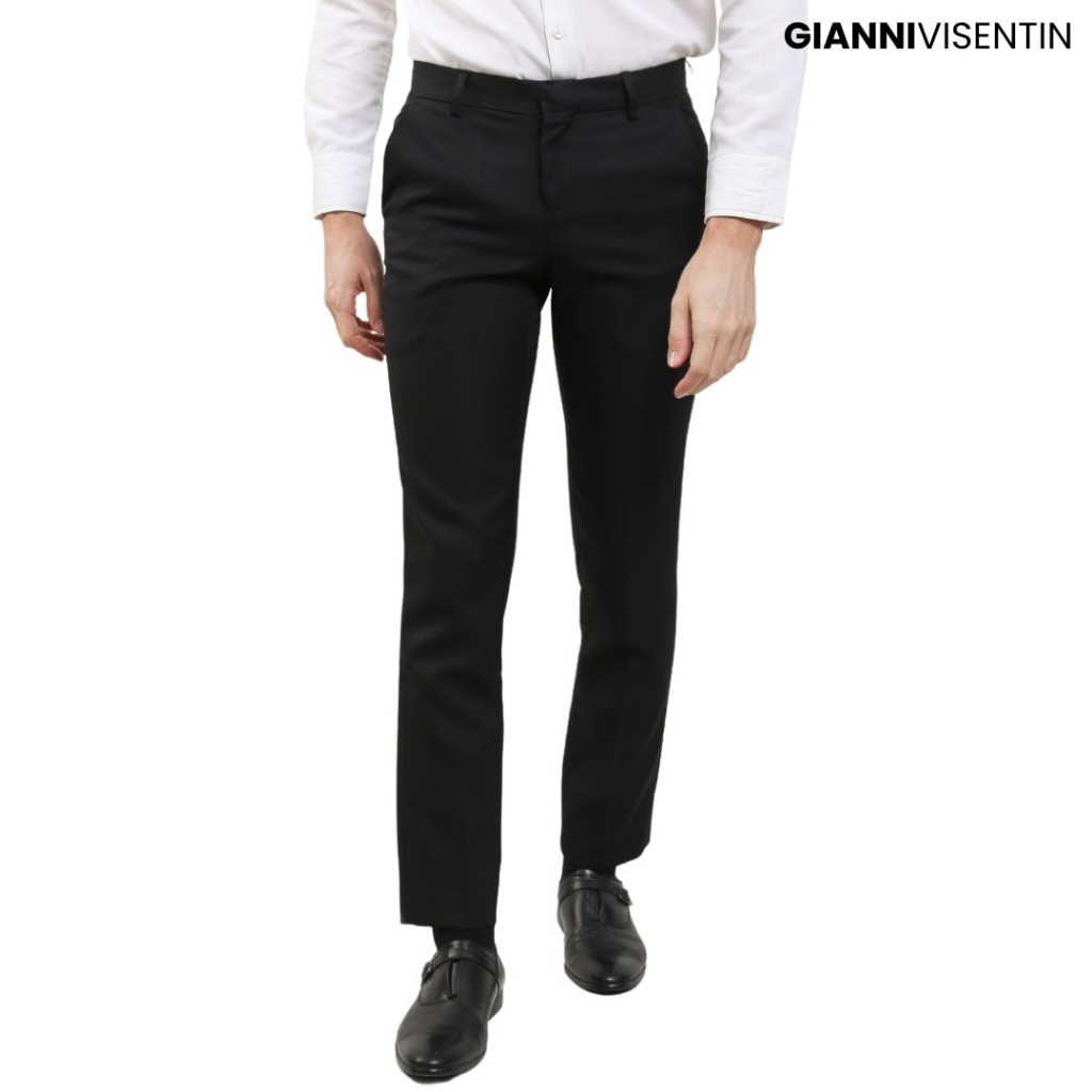 Jual Gianni Visentin Celana Regular Fit Pria - Hitam | Shopee Indonesia