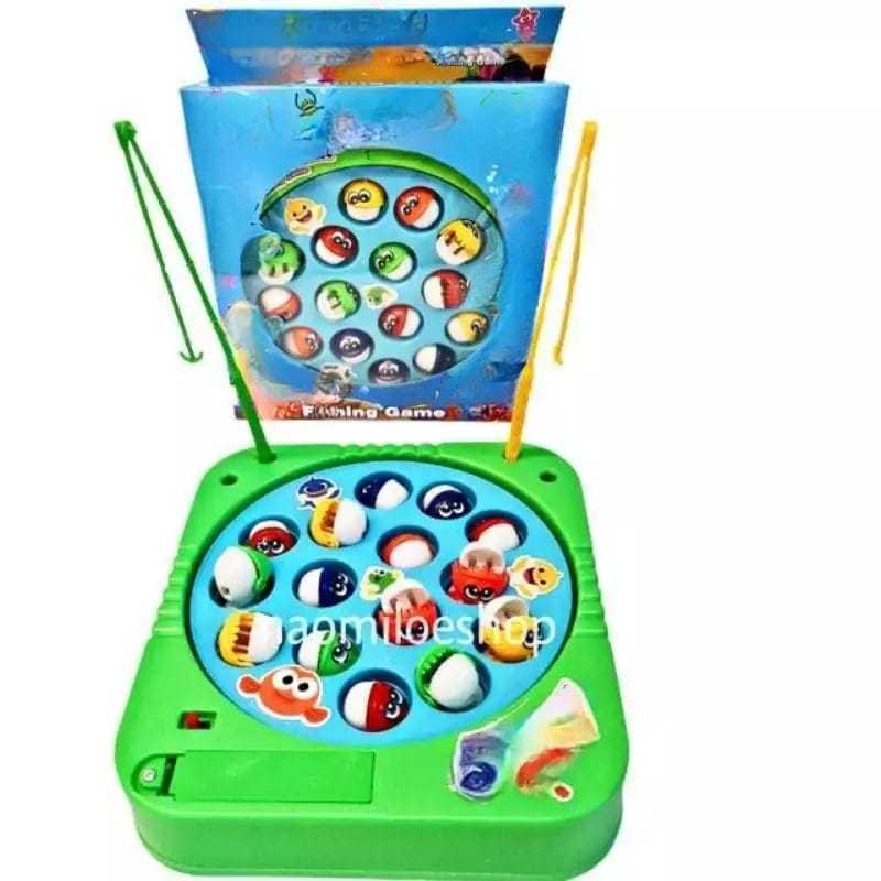 Jual mainan pancingan 15 ikan baterai fishing game pancingan anak ...