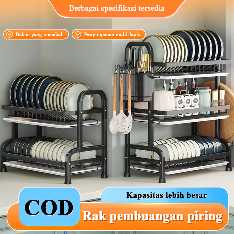 Jual Rak Dapur Stainless Steel Rak Mangkuk Piring Rak Peralatan Dapur ...