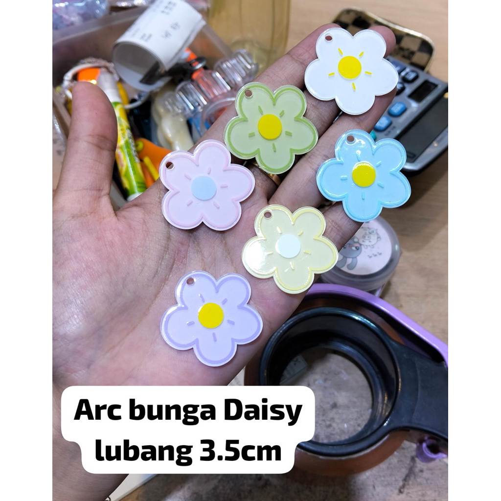 Jual manik ARCYlic bunga DAISY lubang gantung mix warna 3,5 cm | Shopee ...