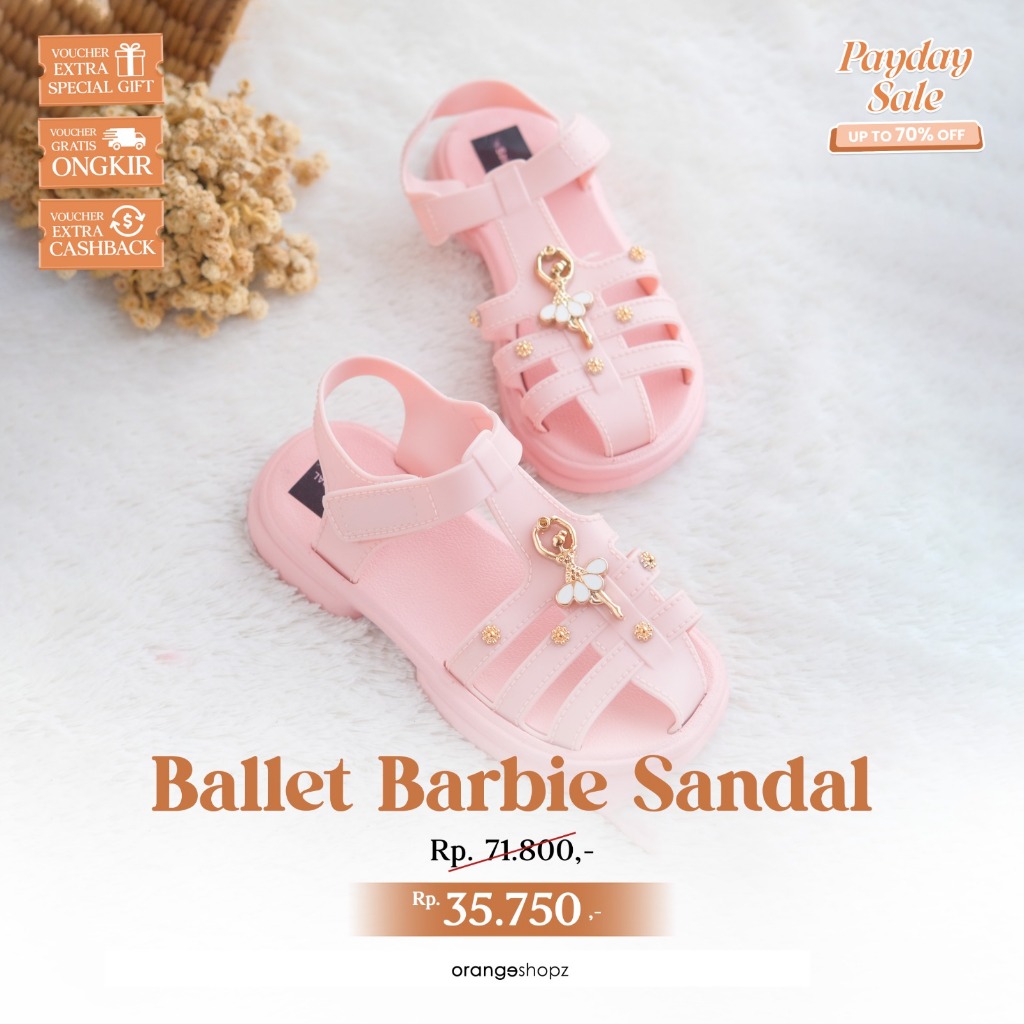 Jual Sendal Anak Perempuan Gladiator Motif Barbie Kekinian Belle ...