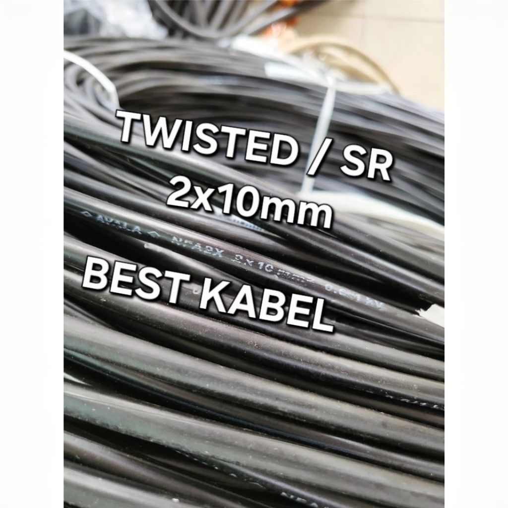 Jual kabel SR 2x10 / TWISTED 2x10mm/ TWIST 2 x 10mm merk biasa Merindo ...