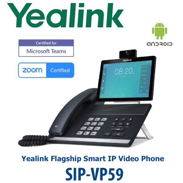Jual Yealink VP59 Smart IP Video Phone - 1080HD camera and 8 inch touch screen with built-in ...