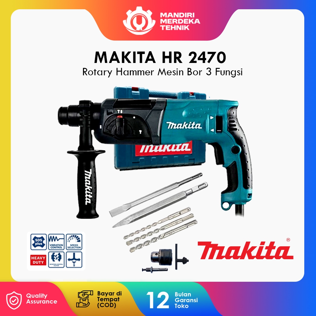 Jual DISKON TERMURAH!!! Bor SDS Makita HR 2470 3 Fungsi (Bor Drill ...