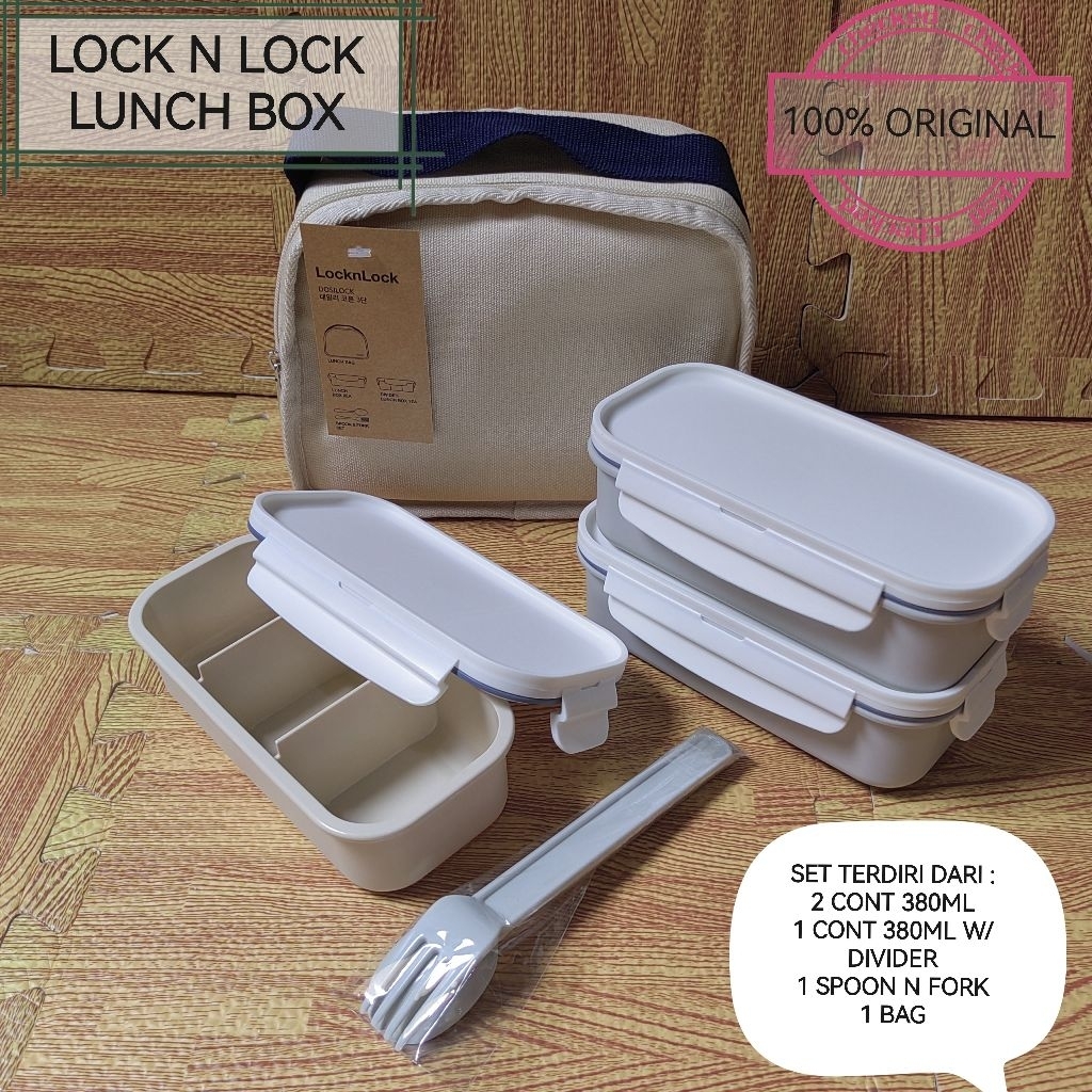 Jual Lock n Lock lunch box kotak makan set | Shopee Indonesia