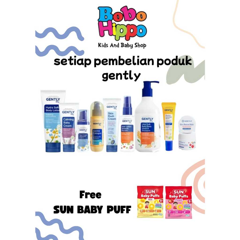 Jual GENTLY Hydra Soft Body Lotion 50gr & 150gr | Free Sun Baby Puff ...