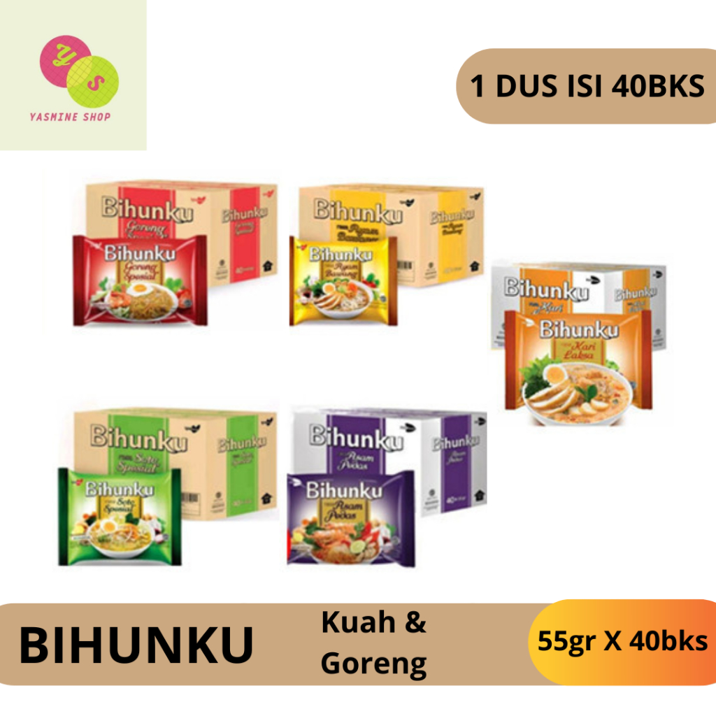 Jual BIHUNKU 1 Dus isi 40pcs All Varian - Rasa Soto/Ayam Bawang/Goreng ...