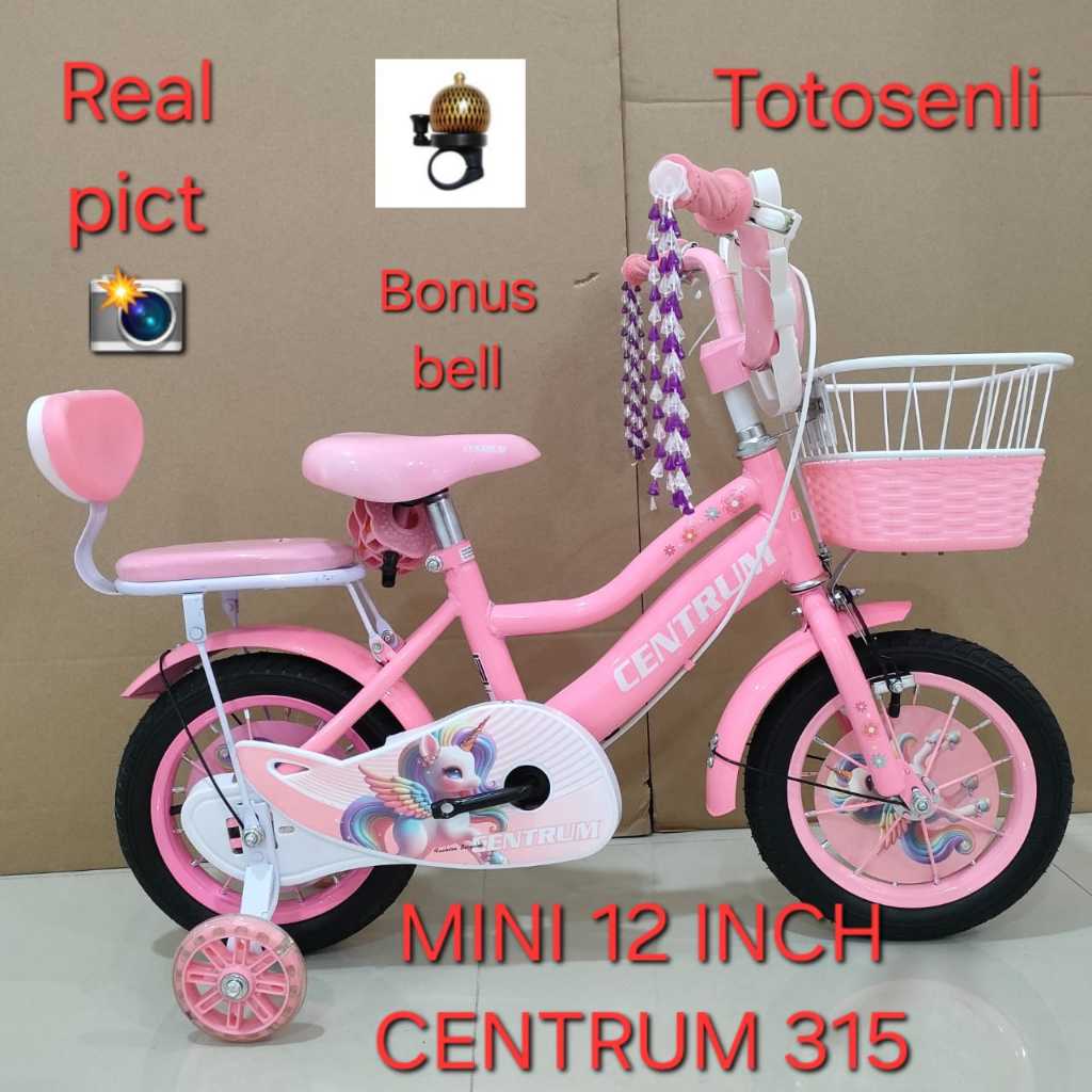 Jual sepeda mini anak cewek MINI 12 INCH CENTRUM 315 keranjang besi ...