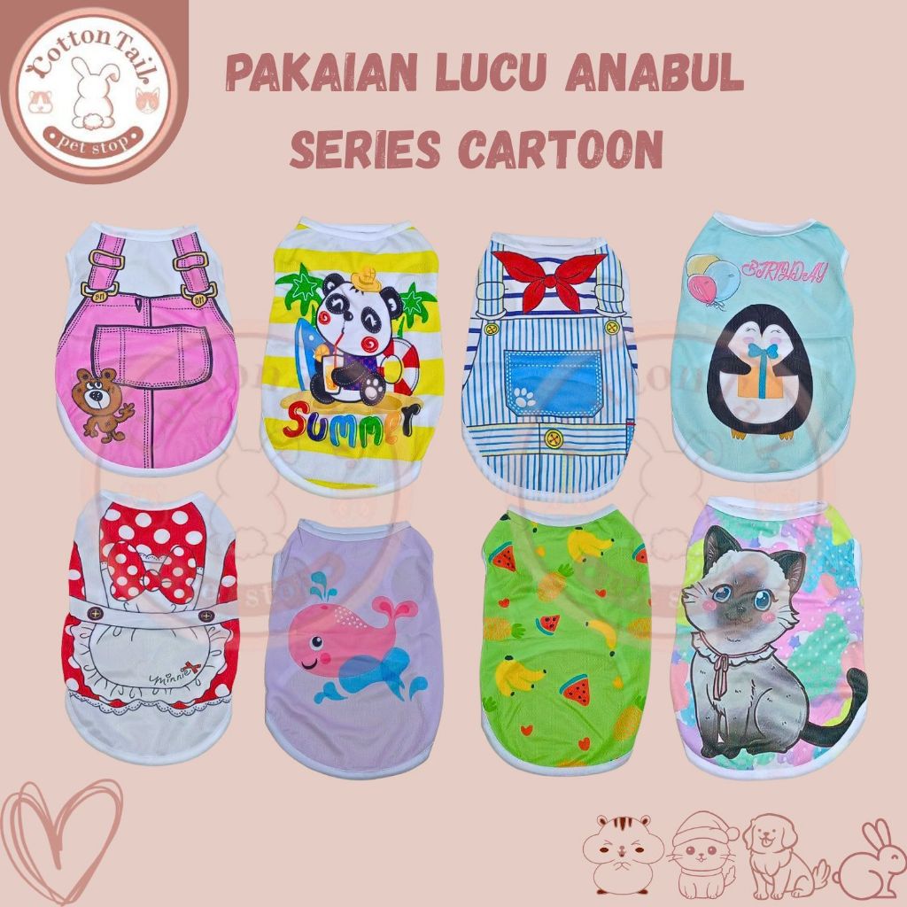 Jual Pakaian Lucu SERIES CARTOON / Tshirt Kartun / Baju Musim Panas ...