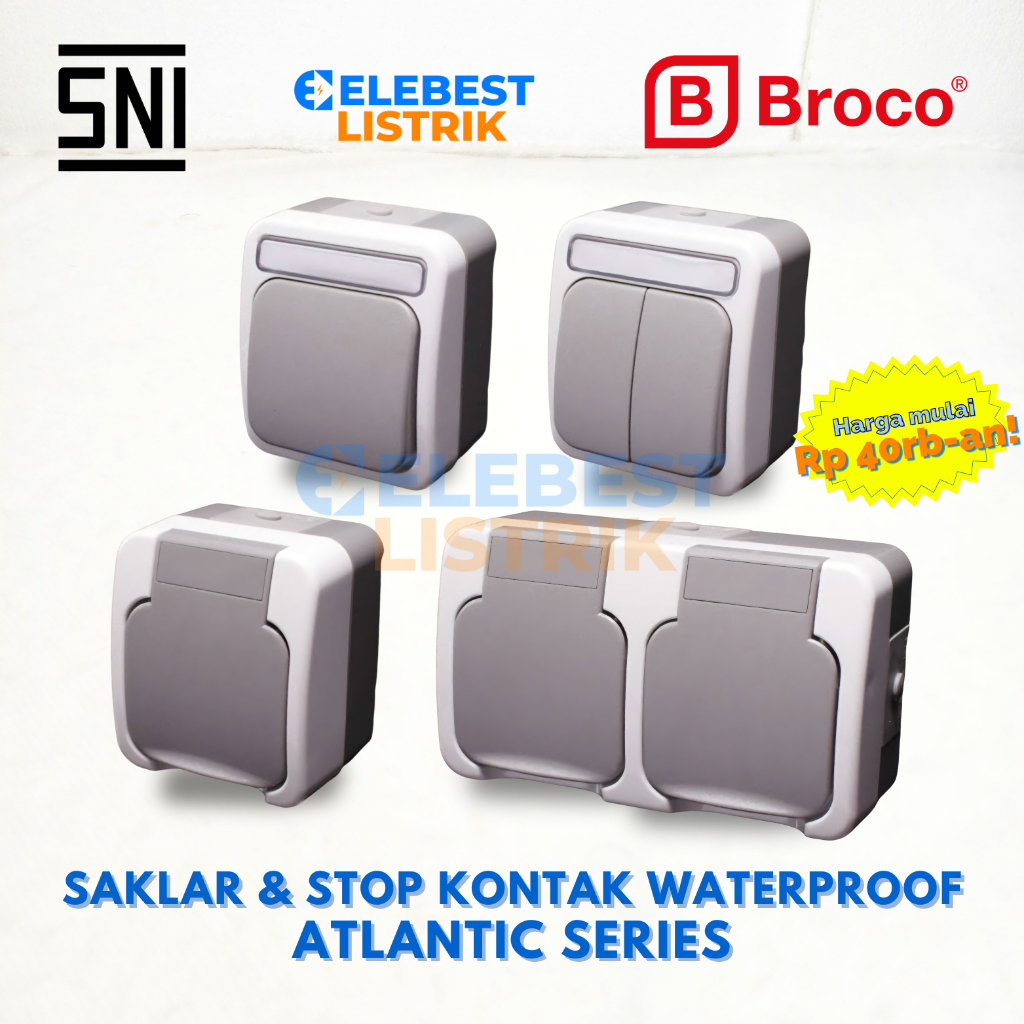 Jual BROCO Saklar Stop Kontak Tunggal Seri WATERPROOF IP44 – ATLANTIC ...