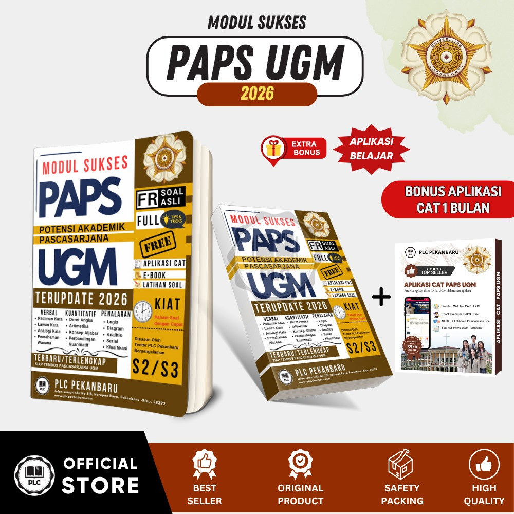 Jual Buku Soal PAPs UGM Pascasarjana 2026 Buku Potensi Akademik ...
