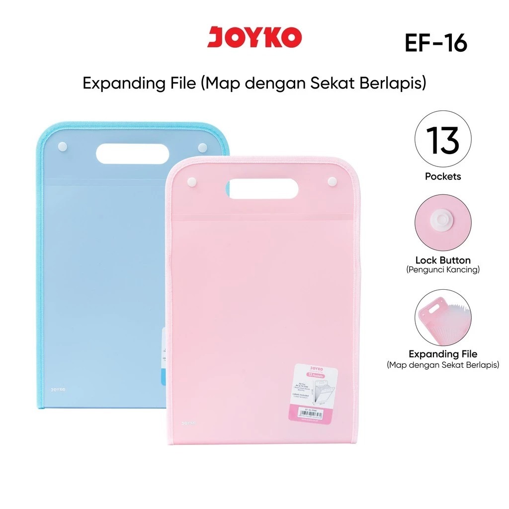 Jual Joyko Expanding File EF-16 Map Harmonika / Map Sekat 13 Kantong Uk ...