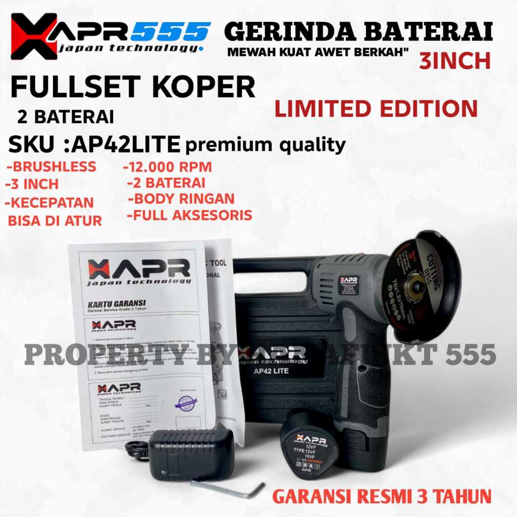 Jual PROMO MESIN GERINDA BATRAI MINI APR Japan AP42LITE angle grinder ...