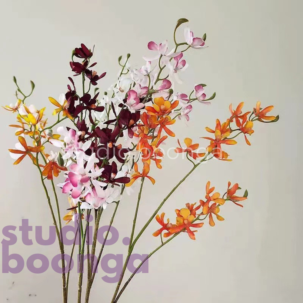 Jual Artificial Flowers Premium Mini Orchid Faux Palsu Anggrek 3 Kepala ...
