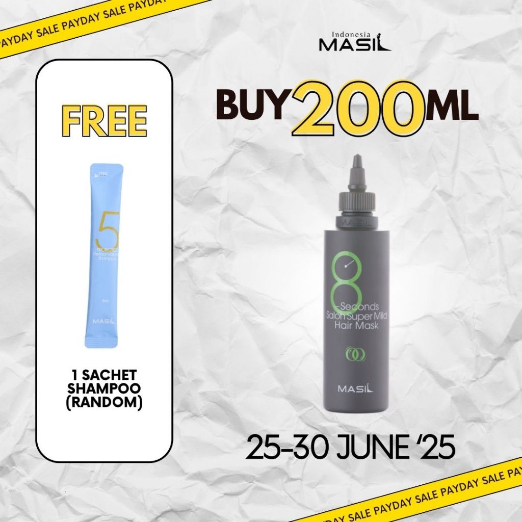 Jual MASIL - 8 Seconds Vegan Super Mild Hair Mask | Shopee Indonesia