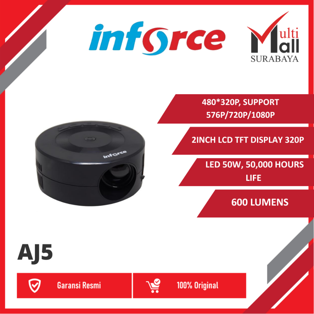 Jual LCD PROJECTOR INFORCE MINI AJ5 | Shopee Indonesia