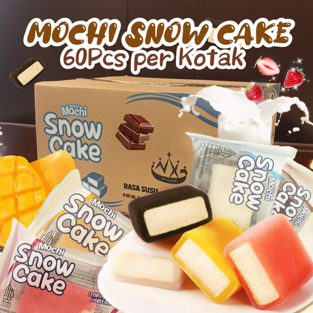 Jual 【Ready】60pcs per Kotak Mochi Snow Cake 4Rasa Kue Mochi Nagasaki ...