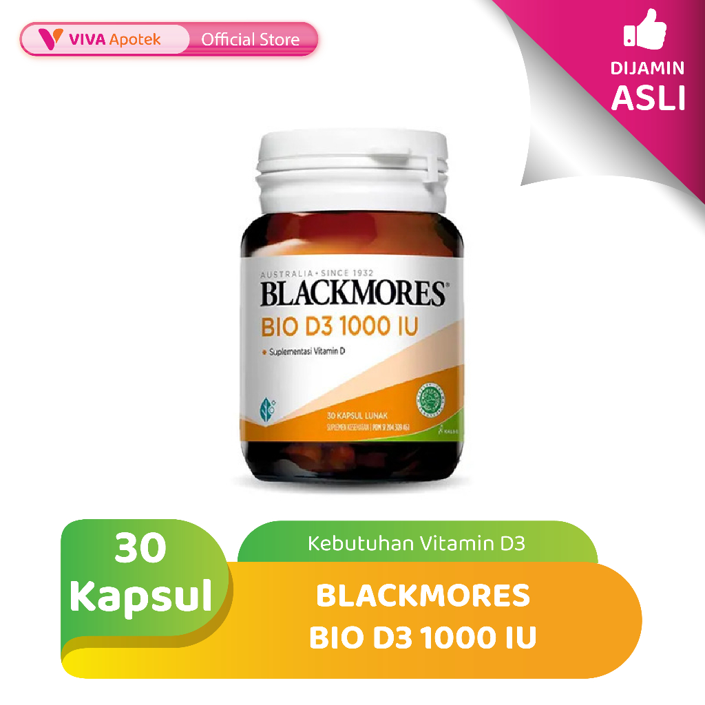 Jual Blackmores Bio D3 1000 untuk Kebutuhan Vitamin D3 (30 Tablet) | Shopee Indonesia