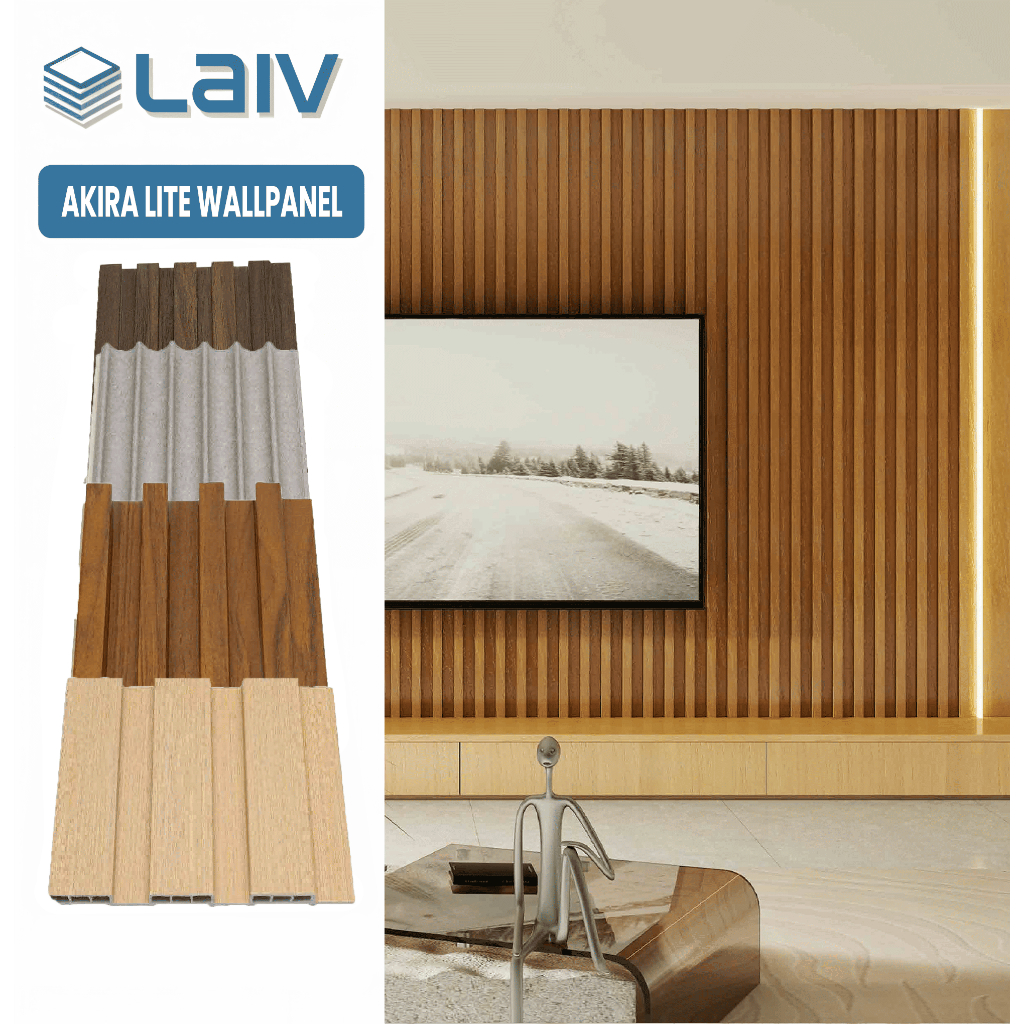 Jual LAIV Wallpanel Akira Lite Series PVC Wood Panel Kisi Kisi Panel ...