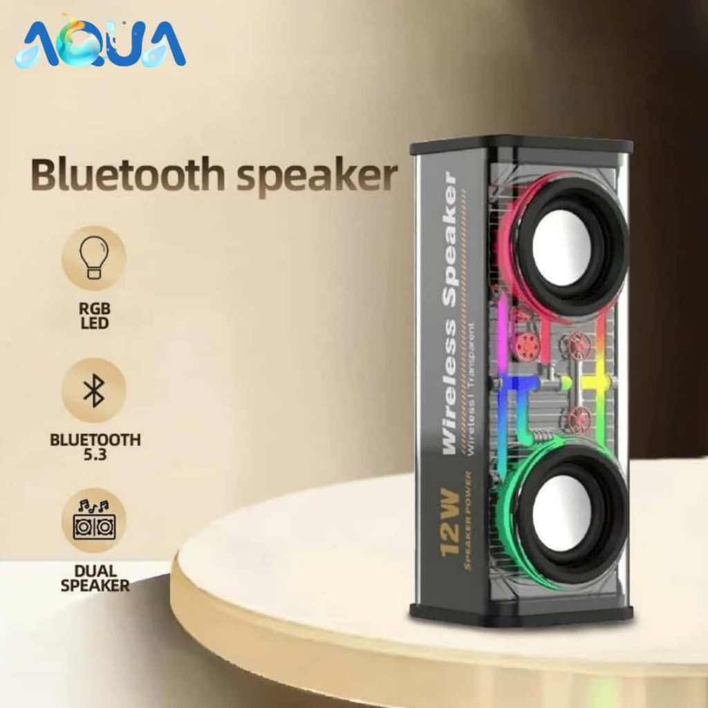 Jual 【AQUA】Cyberpunk Bluetooth Speaker V1&V8 Double Subwoofer Music ...