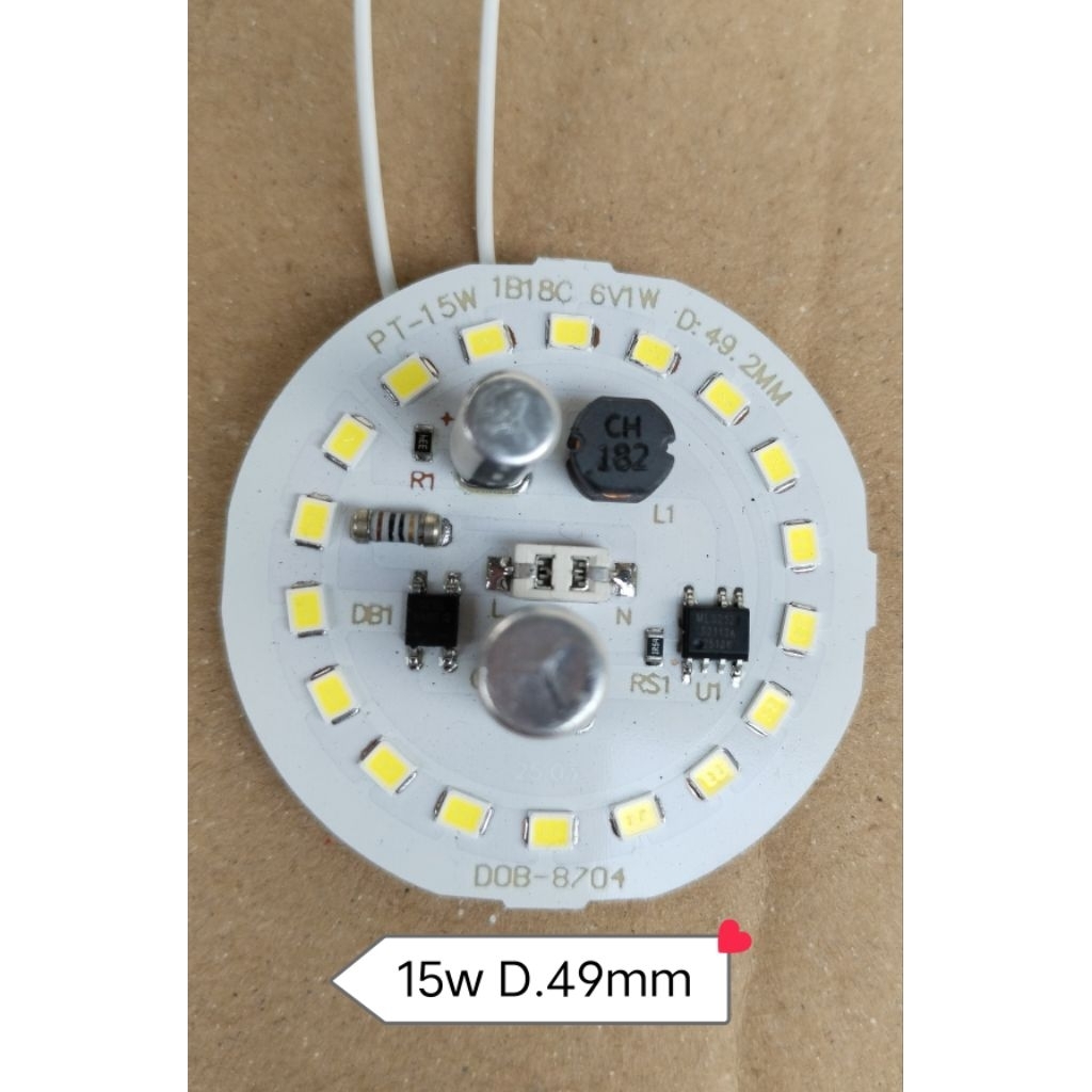 Jual pcb led ac PT 15w nyala putih terang D 49mm siap pakai | Shopee ...