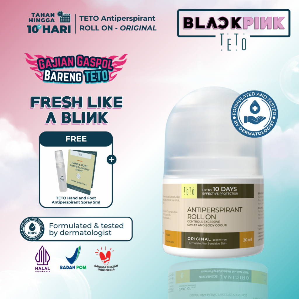 Jual [BUY 1 GET 2] TETO - Antiperspirant Roll On 20ml yang mengurangi ...