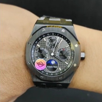 Jual AUPIGE ROYAL OAK MOONPHASE PERPETUAL CALENDAR INSPIRED GREY WAFFLE ...