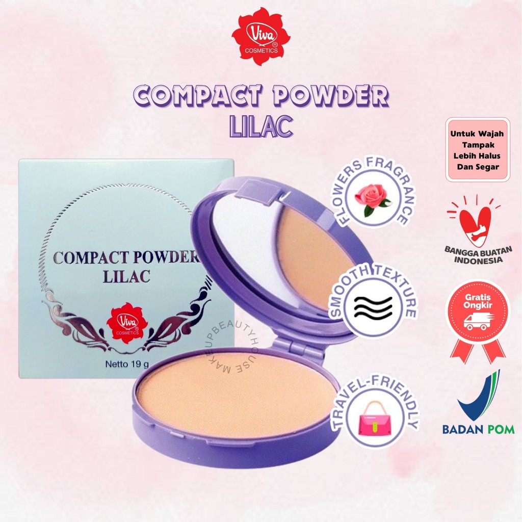 Jual VIVA Cosmetics Compact Powder LILAC 19gr | Shopee Indonesia