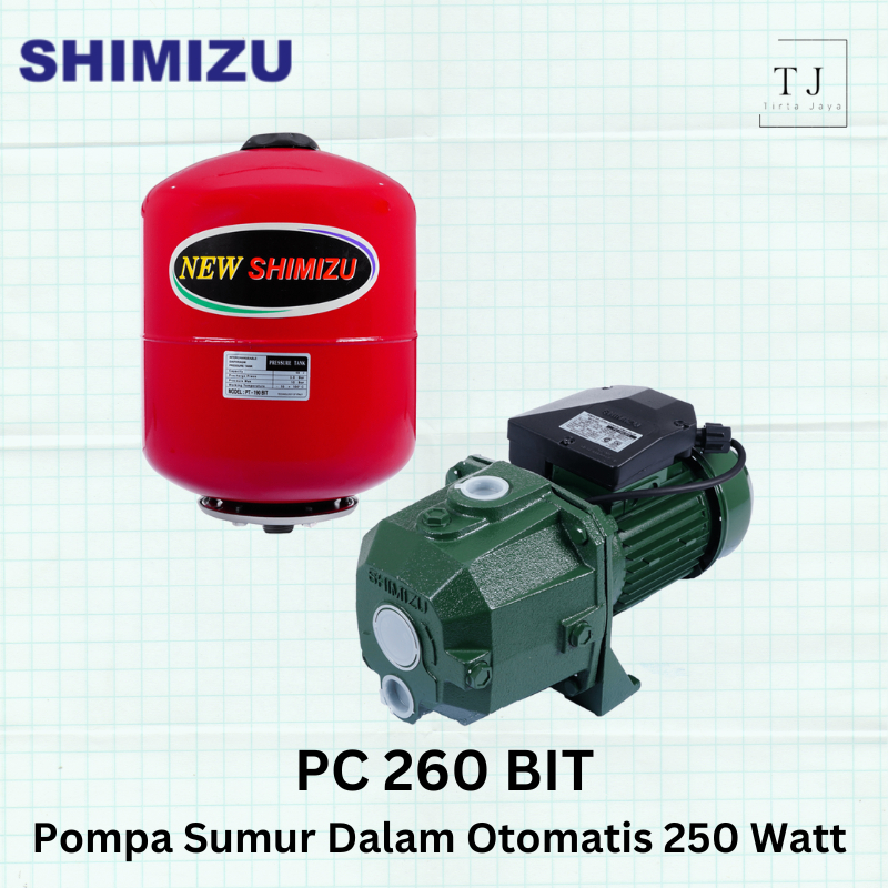 Jual SHIMIZU PC 260 BIT Pompa Air Shimizu Sumur Dalam OTOMATIS JET PUMP | Shopee Indonesia